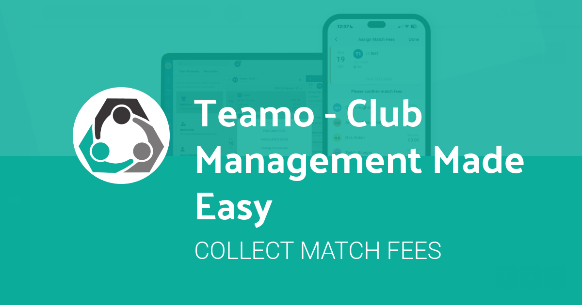 Collect Match Fees | Teamo - Club Management Made Easy